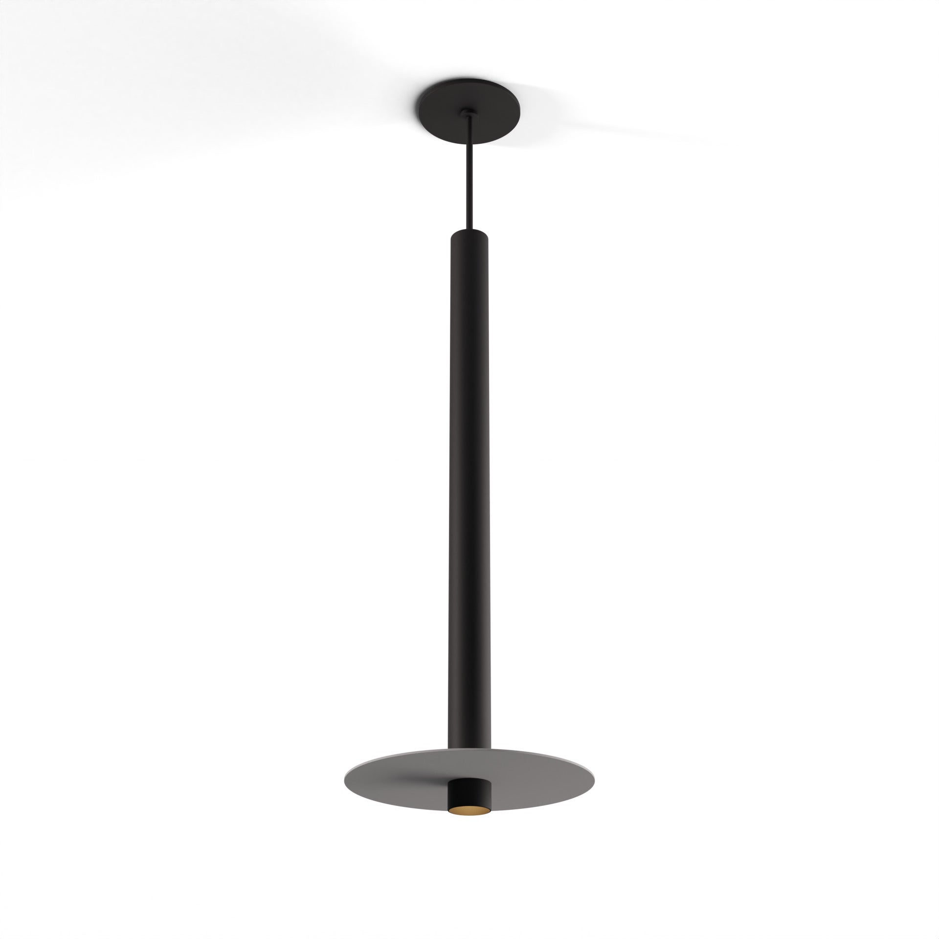 Combi Pendant 24" Single Unit Matte Black with Matte Black Canopy, 9 ...