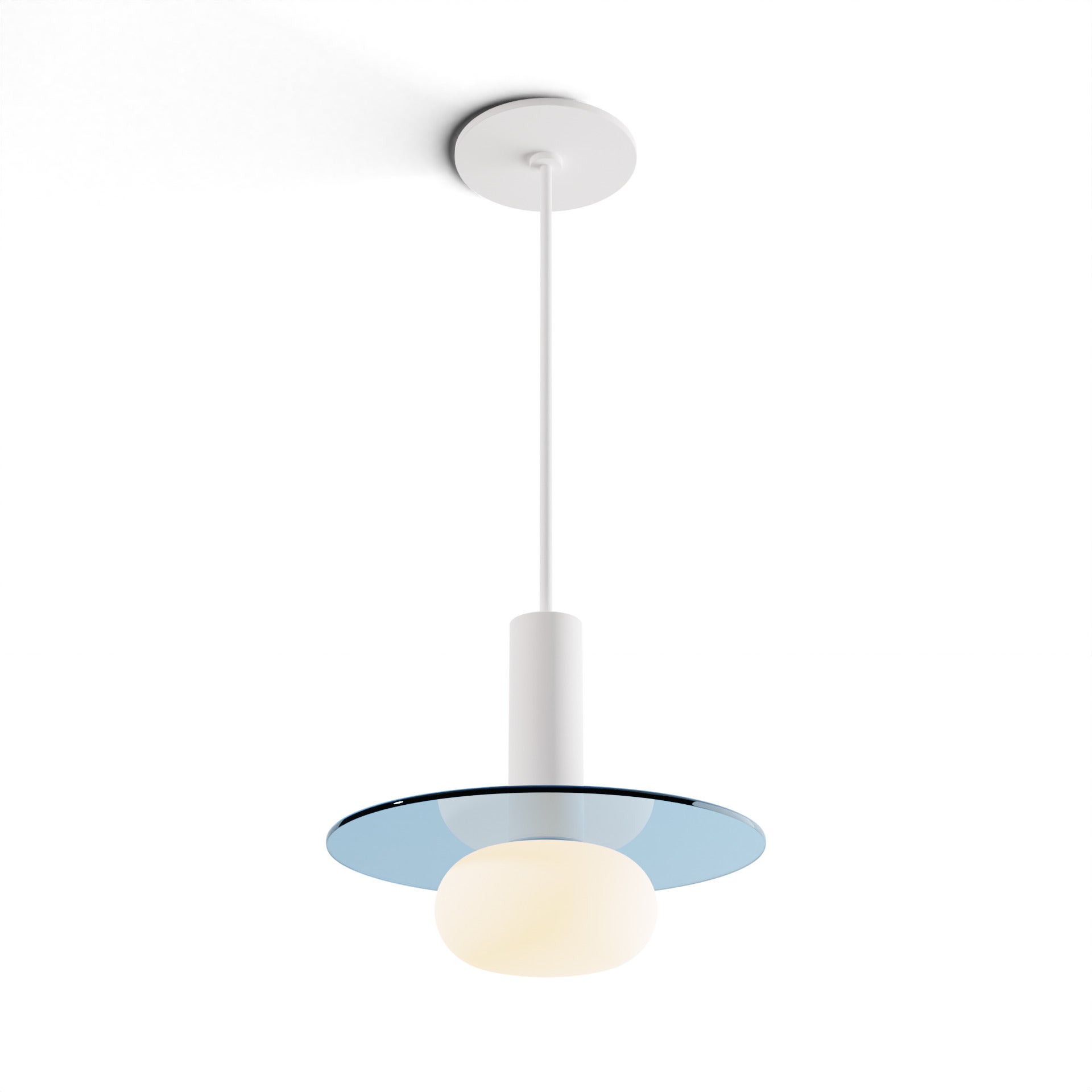 Combi Pendant 6" Single Unit Matte White with Matte White Canopy, 9 ...