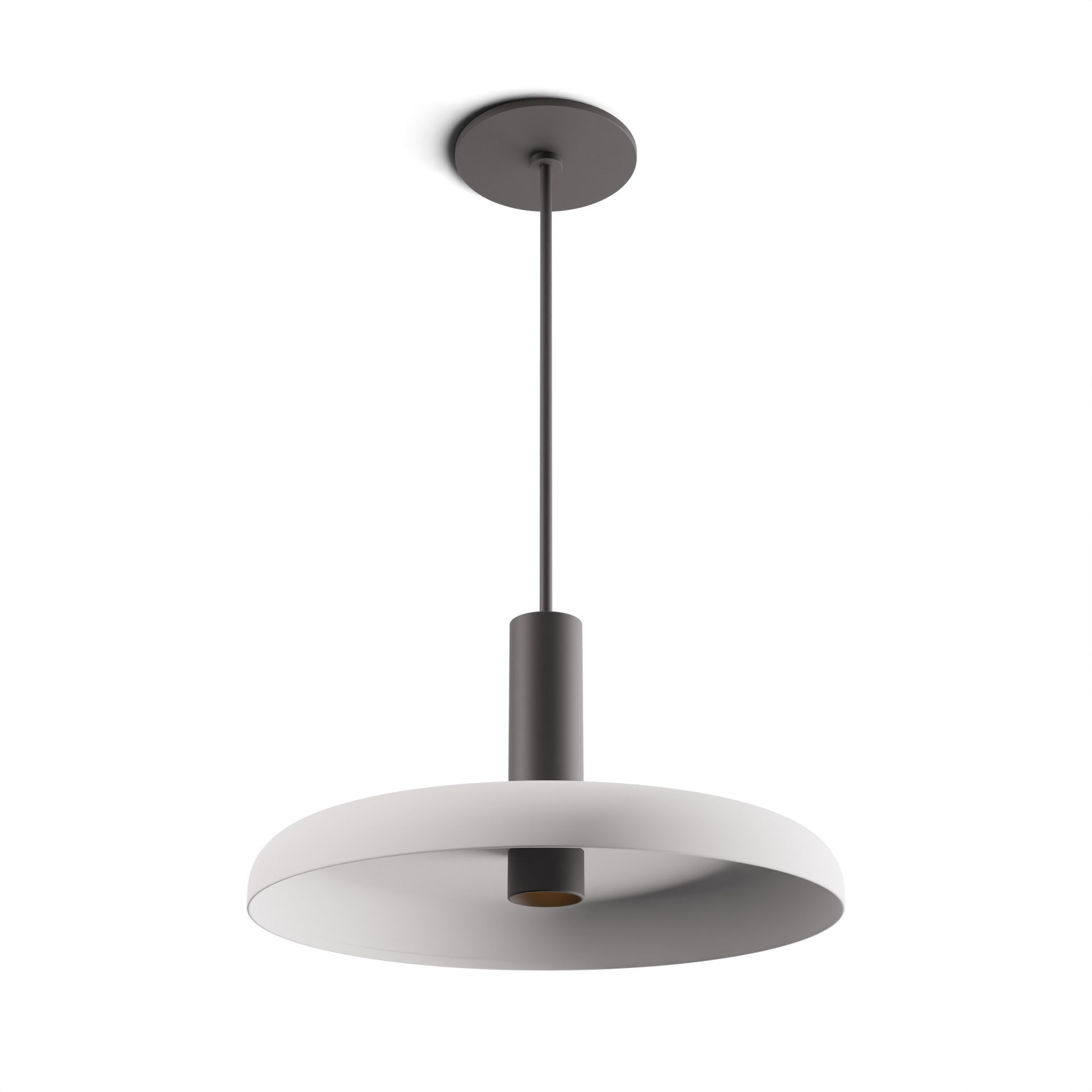 Combi Pendant 6" Single Unit Matte Black with Matte Black Canopy, 12 ...