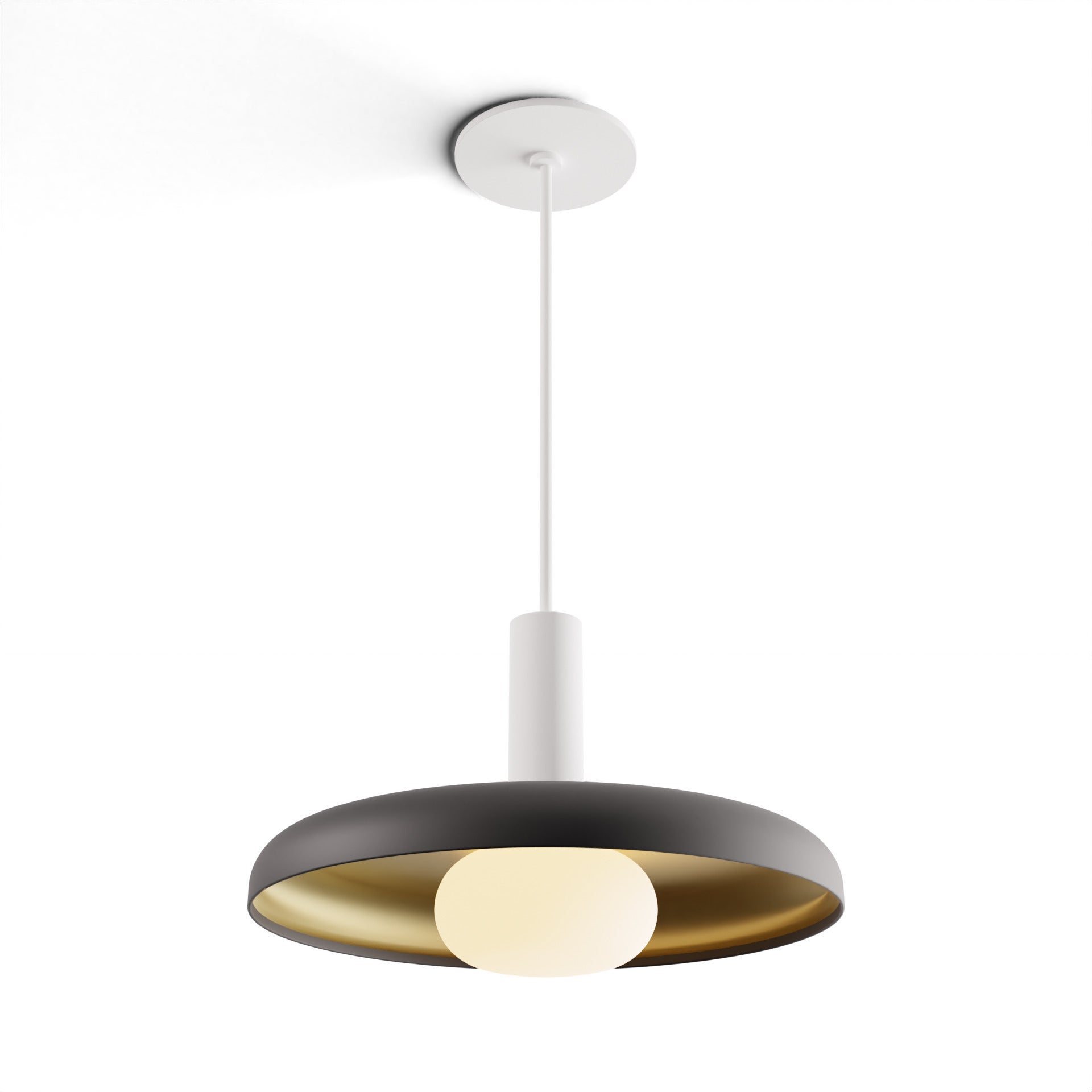 Combi Pendant 6" Single Unit Matte White with Matte White Canopy, 12 ...