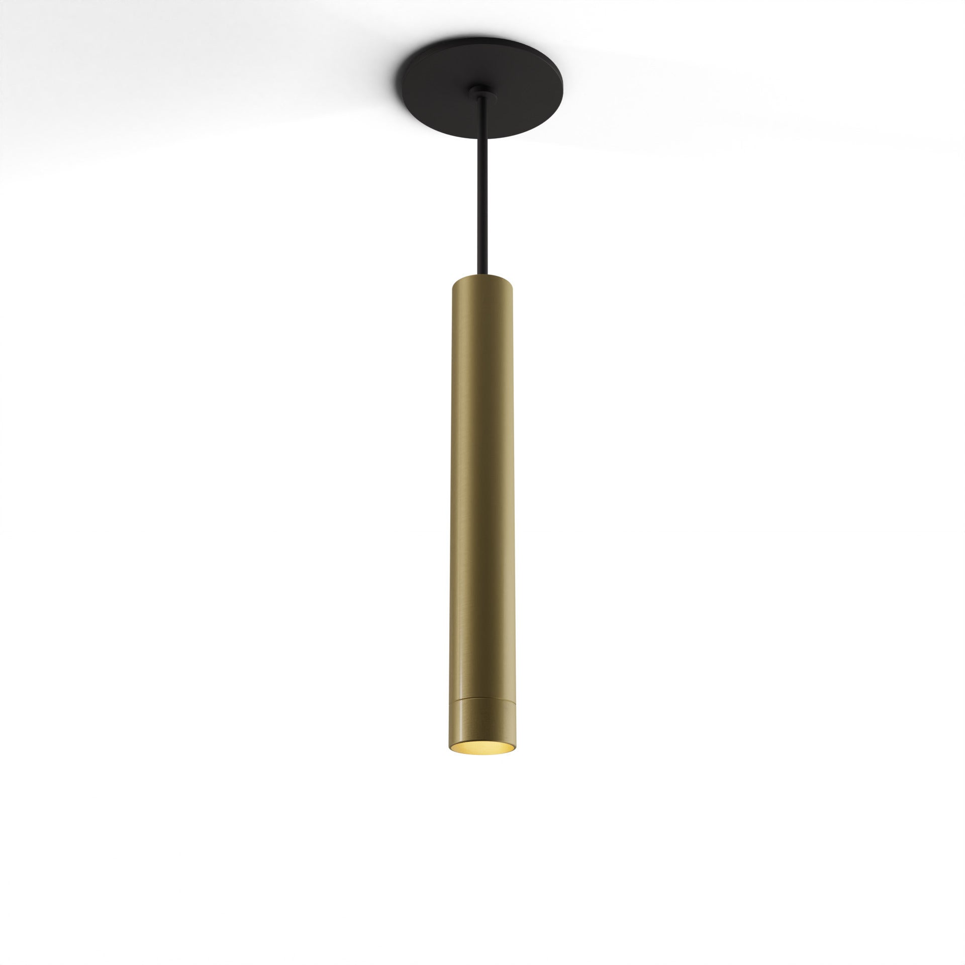 Combi Pendant 12" Single Unit Brass with Matte Black Canopy, Suspension ...