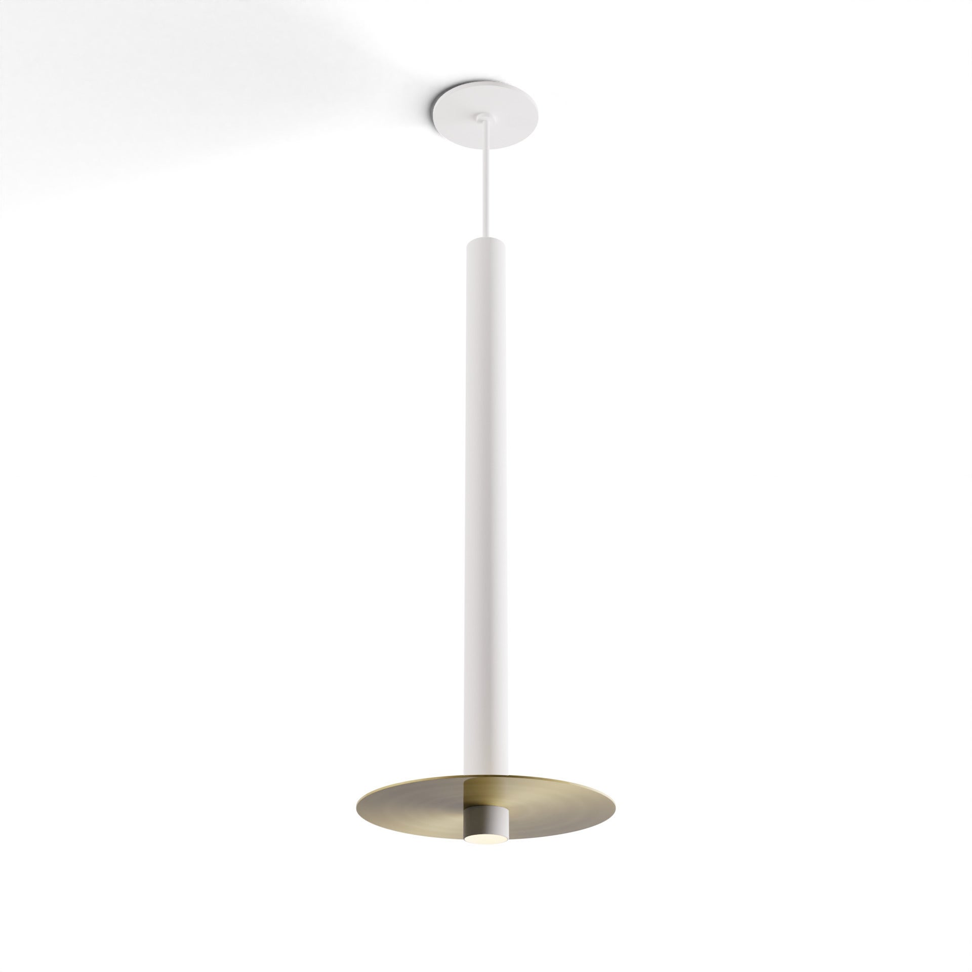 Combi Pendant 24" Single Unit Matte White with Matte White Canopy, 9 ...