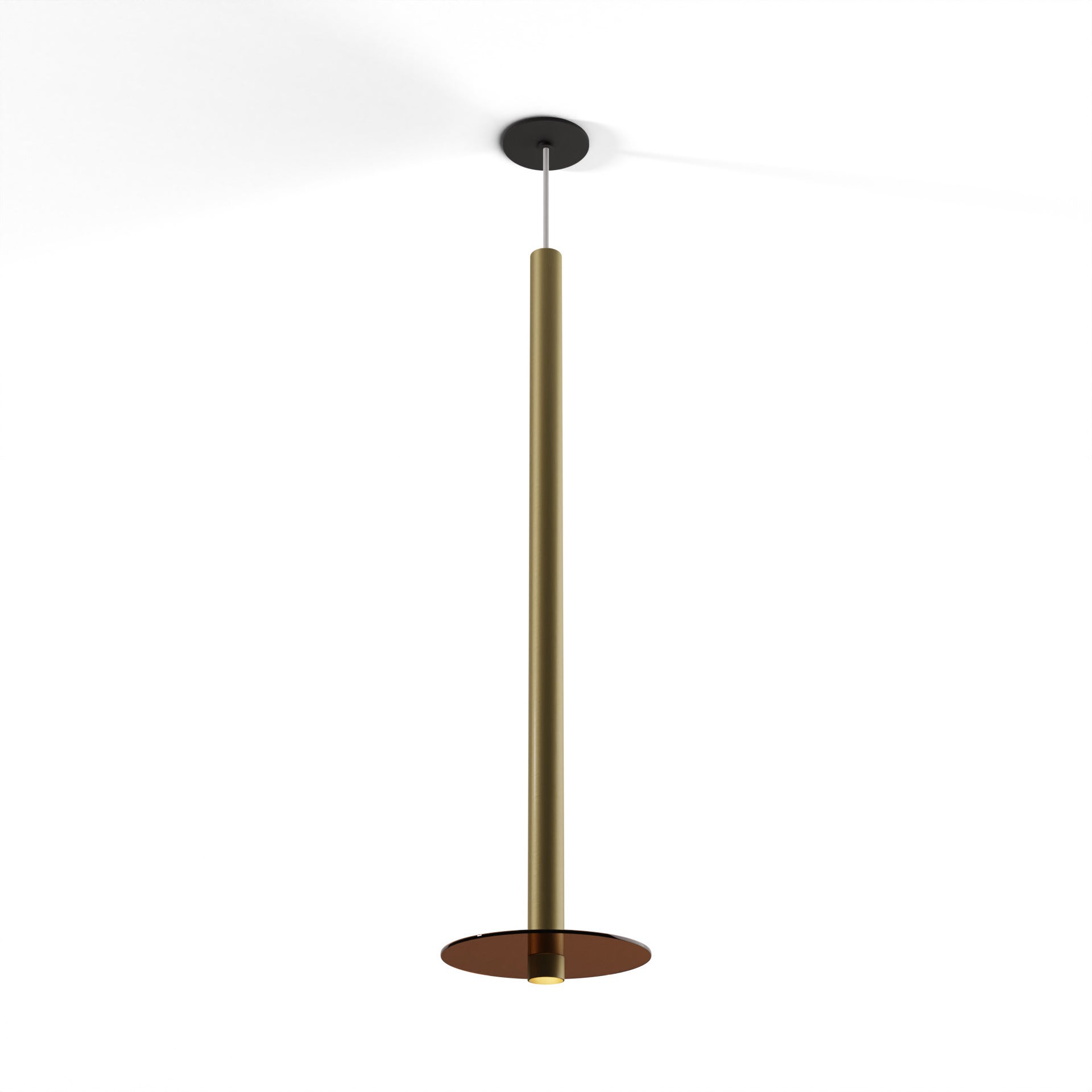 Combi Pendant 36" Single Unit Brass with Matte Black Canopy, 9" glass ...